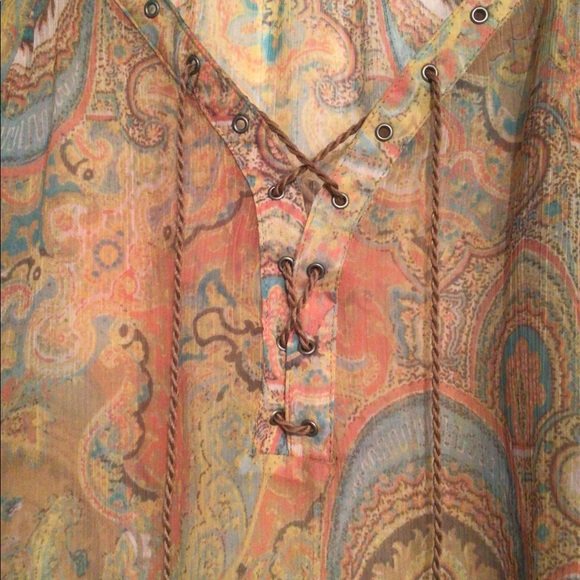 Jessica Simpson | Tops | Jessica Simpson Sheer Top Beautiful Paisley ...